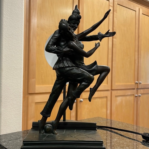Accents | Art Deco Lamp Bronze Dramatic Theater Couple Dancers | Poshmark